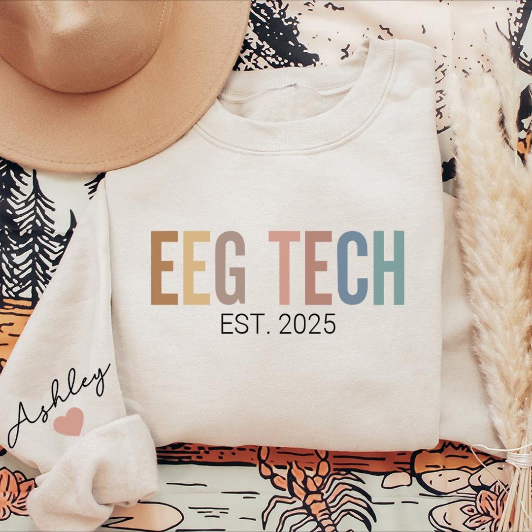 Personalized EEG Tech Sweatshirt, Custom EEG Technician Shirt ...