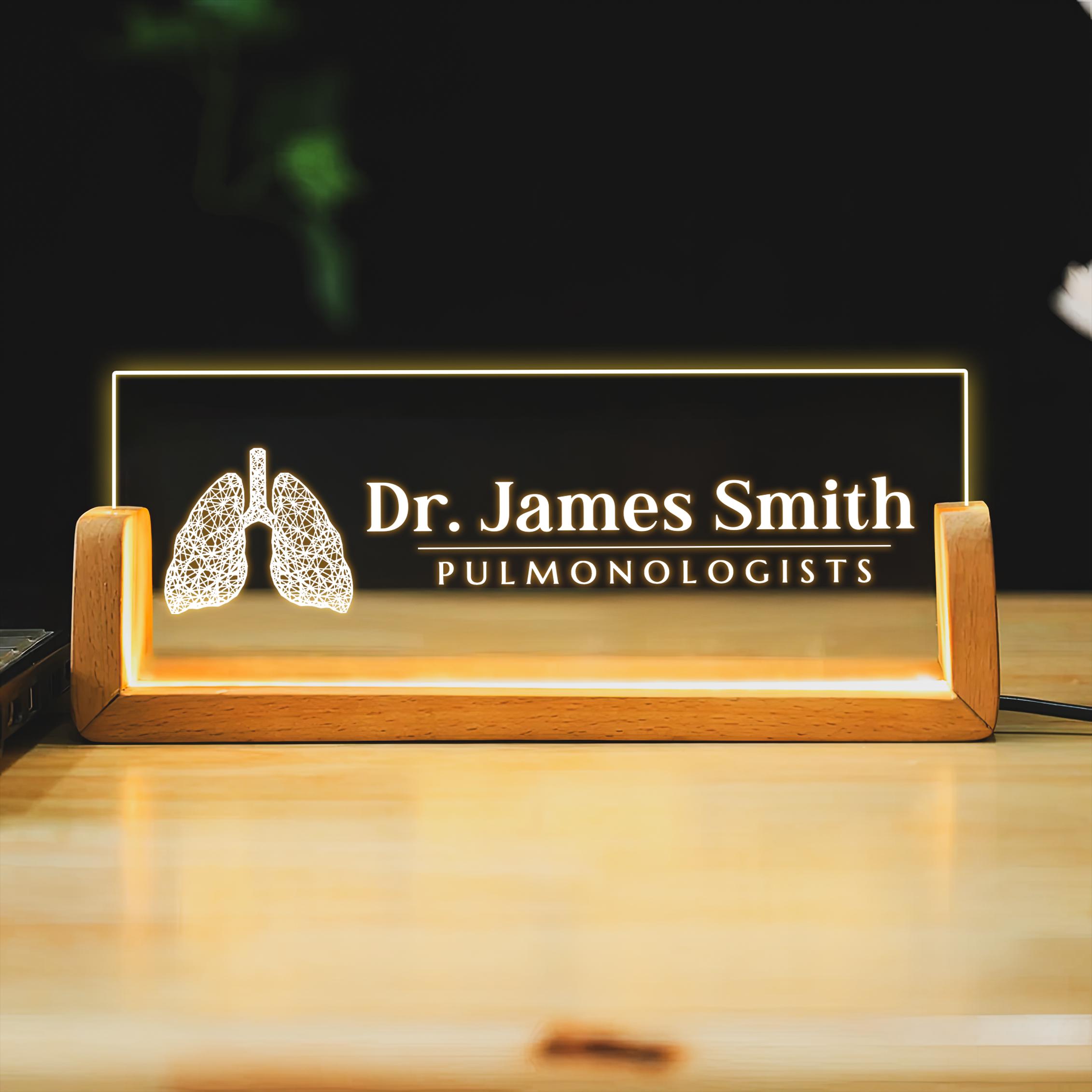Pulmonologist Desk Name Plate, Lung Doctor Sign, Respiratory Specialist ...