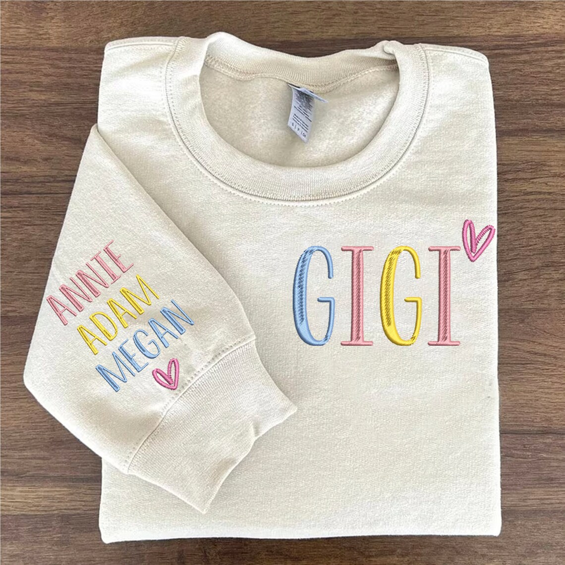 Embroidered Gigi Sweatshirt, Custom Gigi Embroidered Gifts, Custom Gigi ...