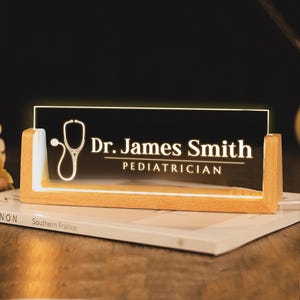 Pediatrician Desk Name Plate, Kids Doctor Sign, Pediatric Clinic Decor ...