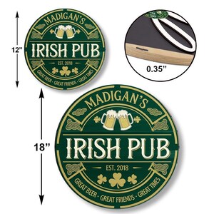 Custom Irish Pub Name Wooden Sign, Wooden Bar Decor, Personalized Sign ...