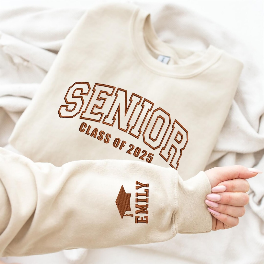 Custom Embroidered Senior Sweatshirt, Senior 2025 Sweatshirt ...