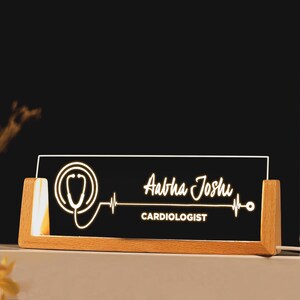Cardiologist Desk Name Plate, Heart Doctor Office Sign, Cardiology ...