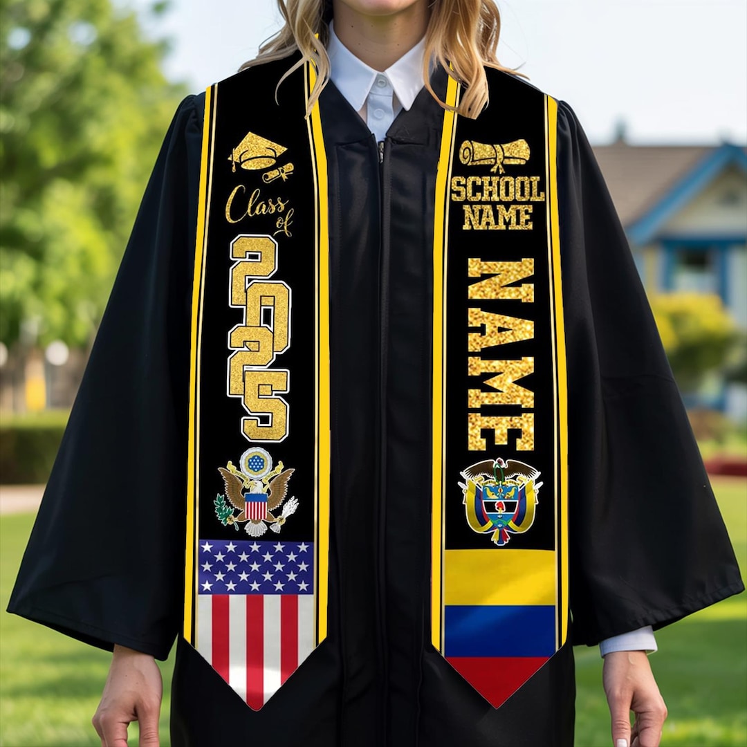 Colombian Graduation Stole, Custom Colombian Grad Sash 2025, Colombian ...