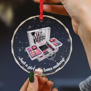 Personalized Box Makeup Glass Ornament, Makeup Artist Christmas ...
