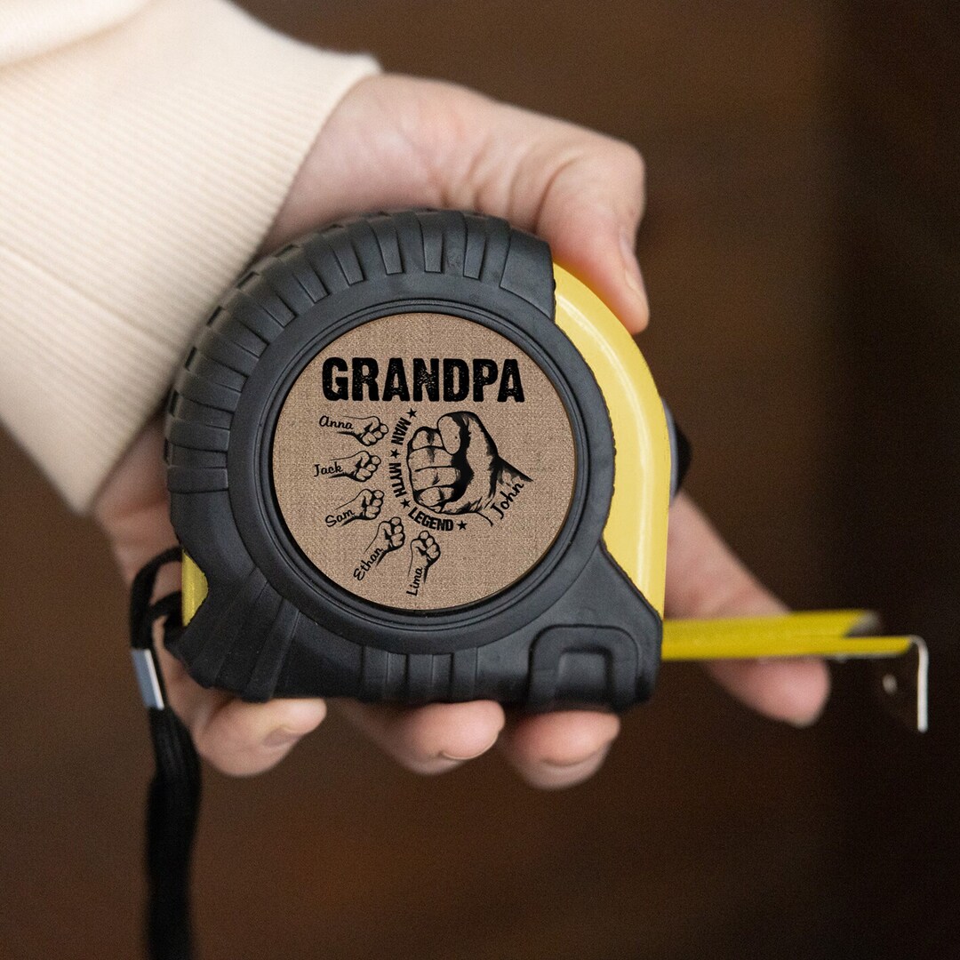 Custom the Man the Myth the Legend Tape Measure, Custom Hand Holding ...