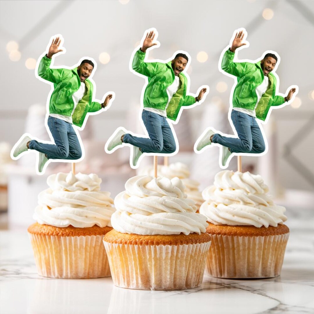 Custom Funny Birthday Cupcake Toppers, Personalized Your Face Cupcake ...