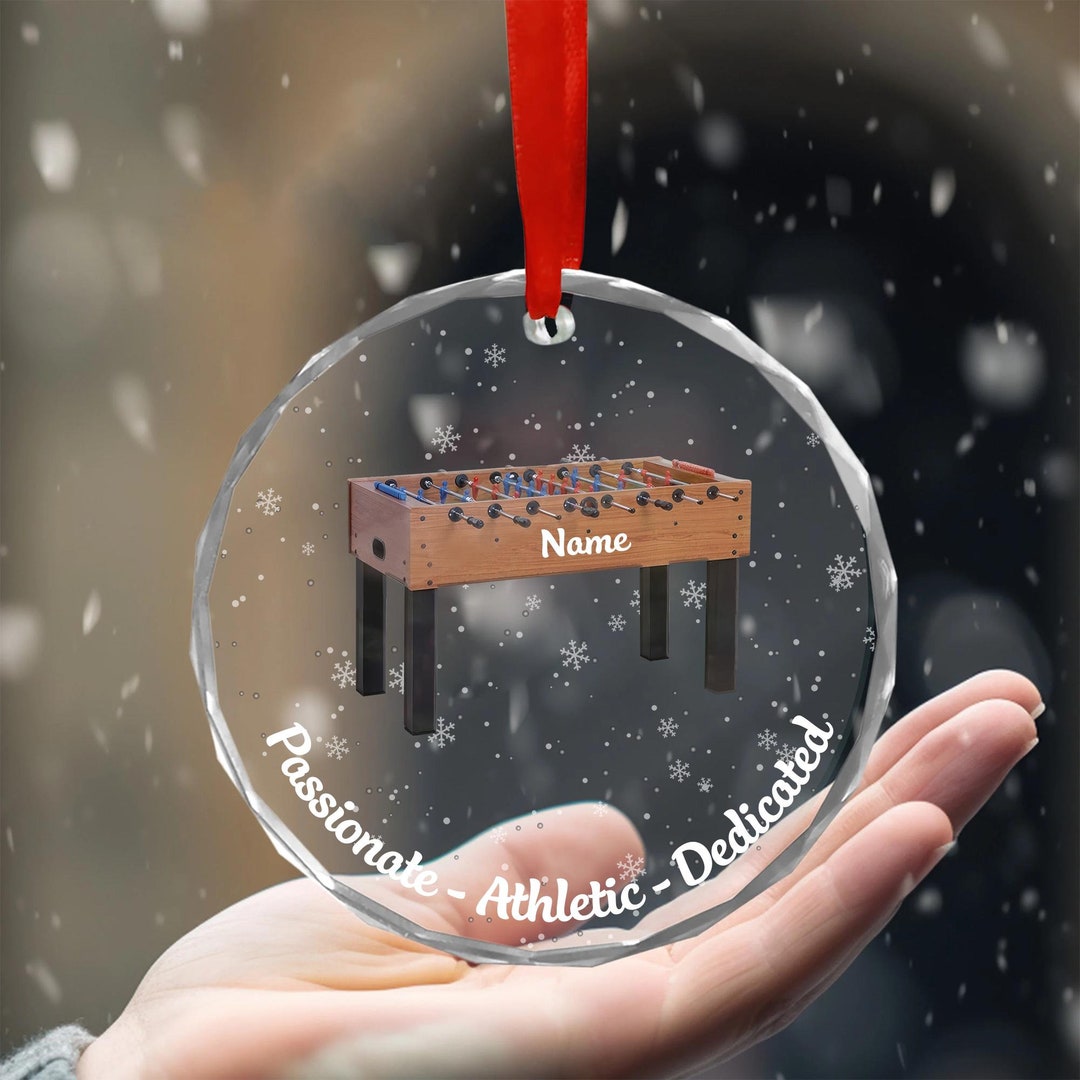 Personalized Foosball Table Game Glass Ornament, Foosball Toy Christmas ...