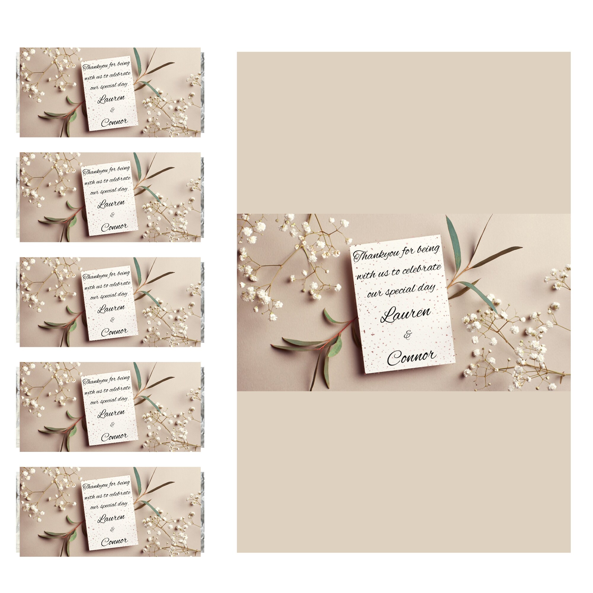 Personalised Wedding Favours, Engagement Favours Printed Chocolate ...