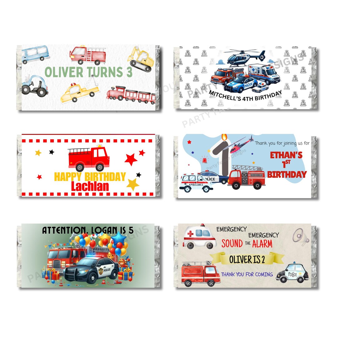 Digital Copy. Custom Theme Child Birthday Chocolate Label, Chocolate ...