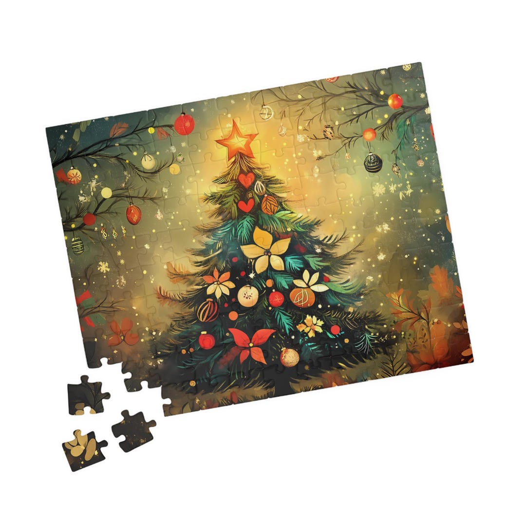Holiday Christmas Tree Puzzle 110, 252, 520, 1014-piece - Etsy 日本