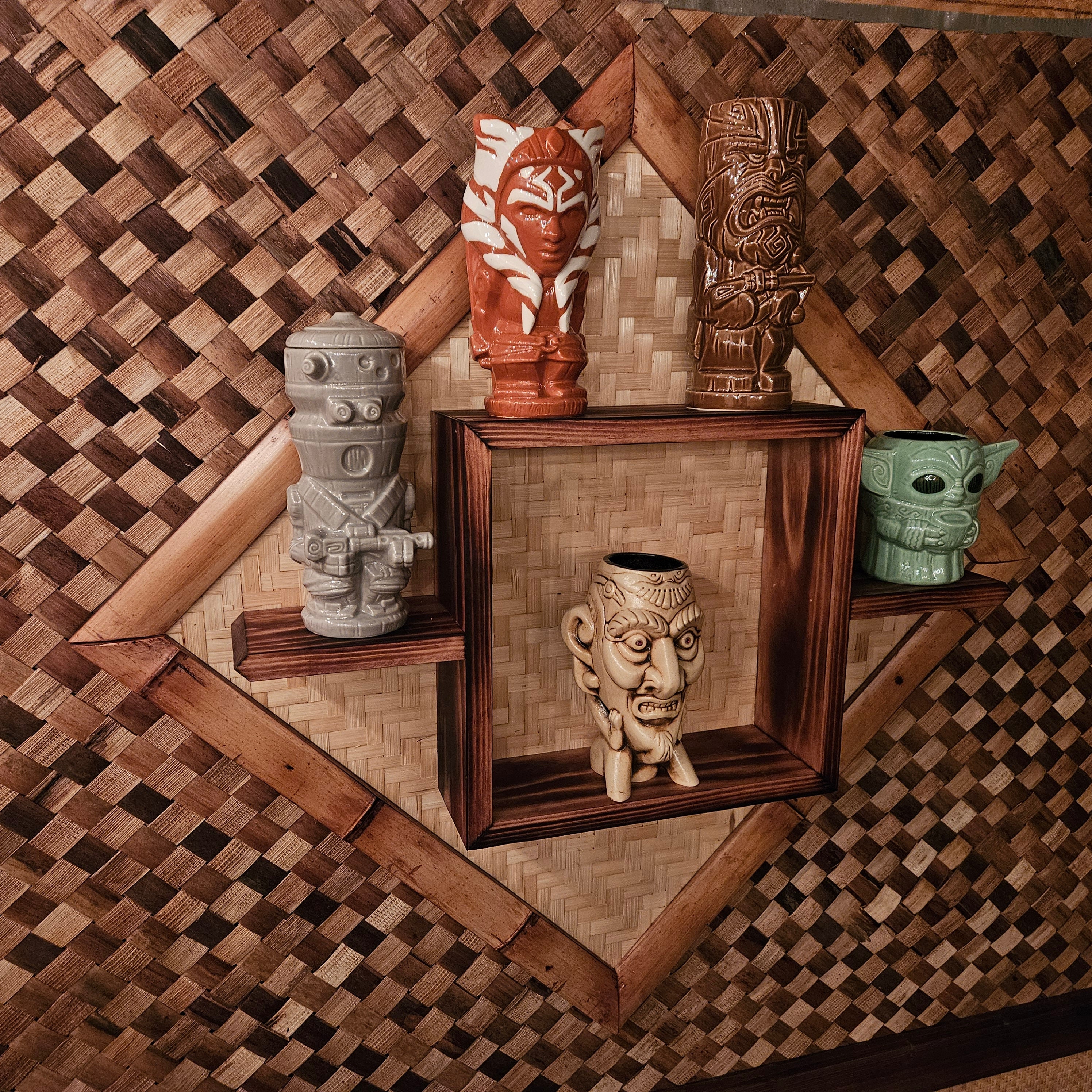 Handmade Tiki Mug Display Shelf: Bamboo Home Bar Decor - Etsy