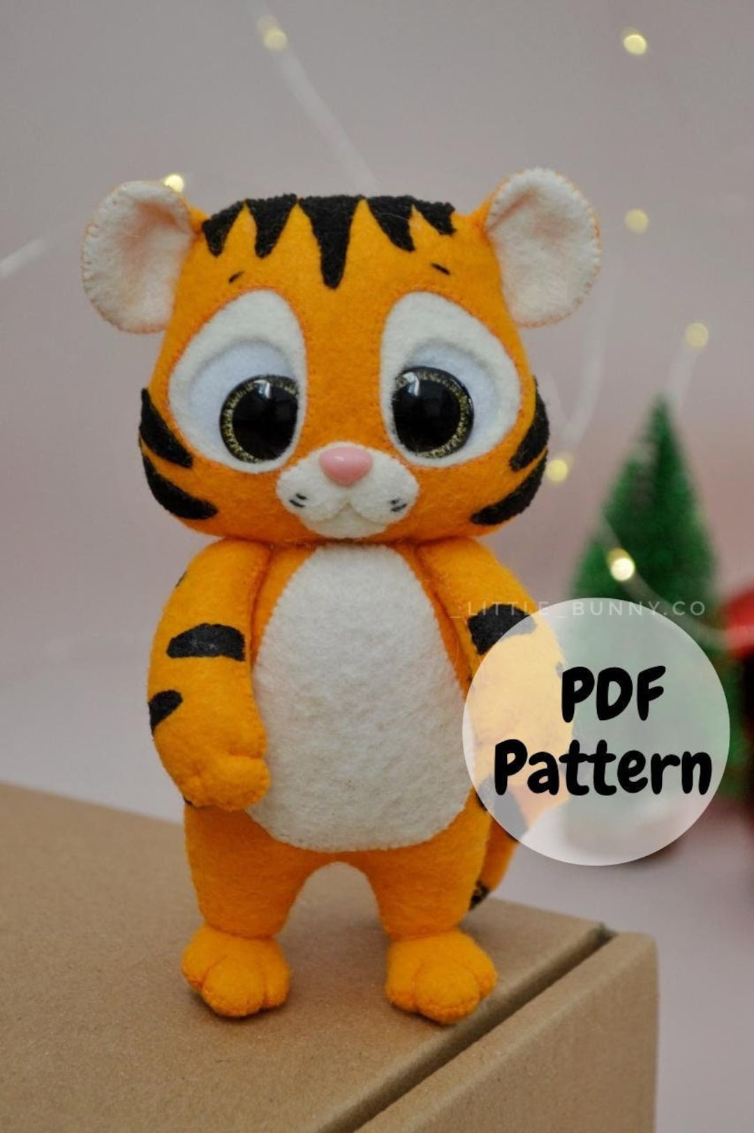 Tiger Sewing Pattern, Tiger PDF Pattern, Felt Pattern PDF, Safari ...
