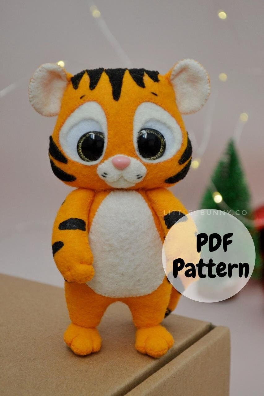 Tiger Sewing Pattern, Tiger PDF Pattern, Felt Pattern PDF, Safari ...