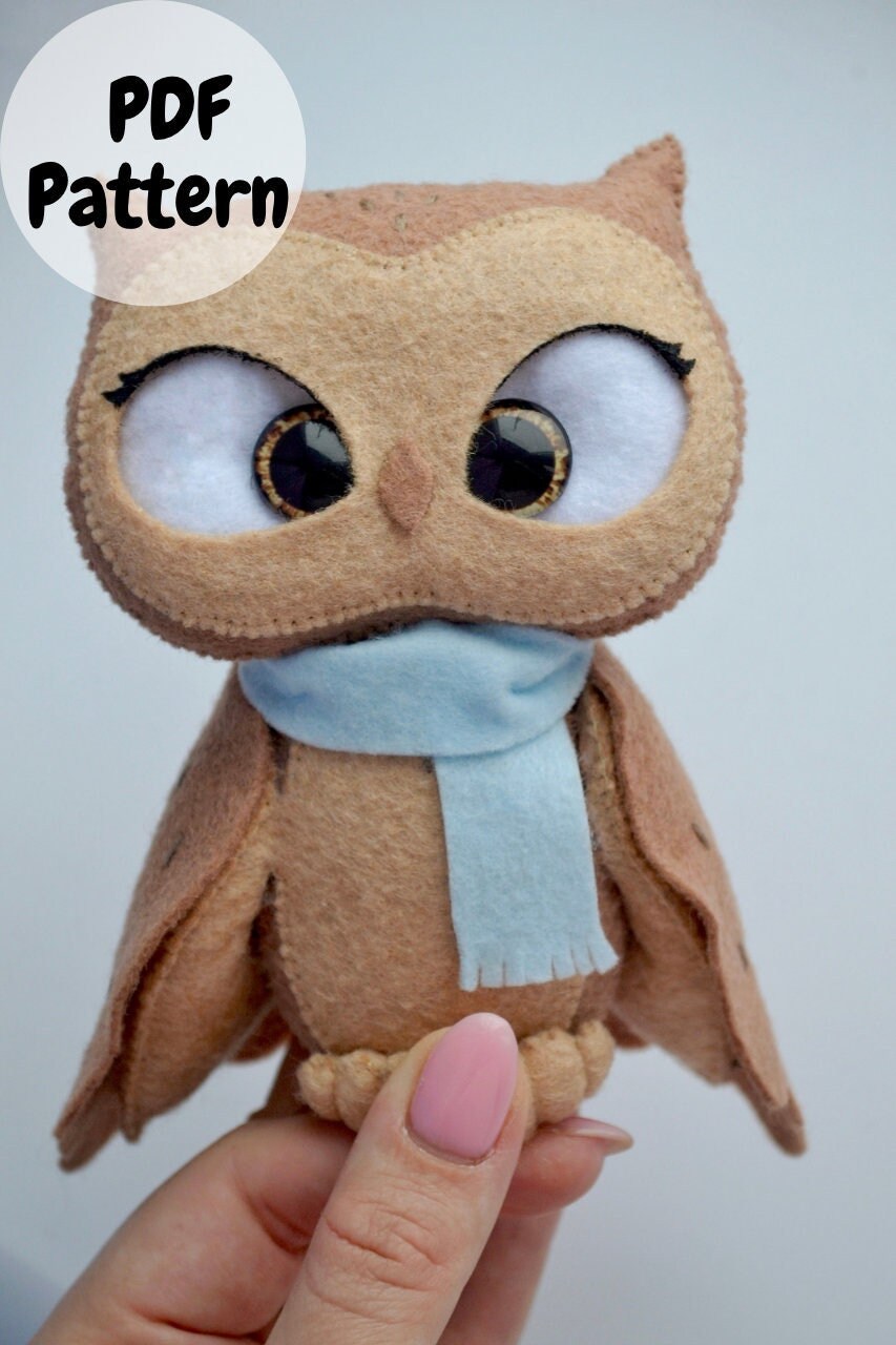 Owl Sewing Pattern, Owl PDF Pattern, Felt Pattern PDF, Forest Animal Pattern, Felt Toy Pattern ...