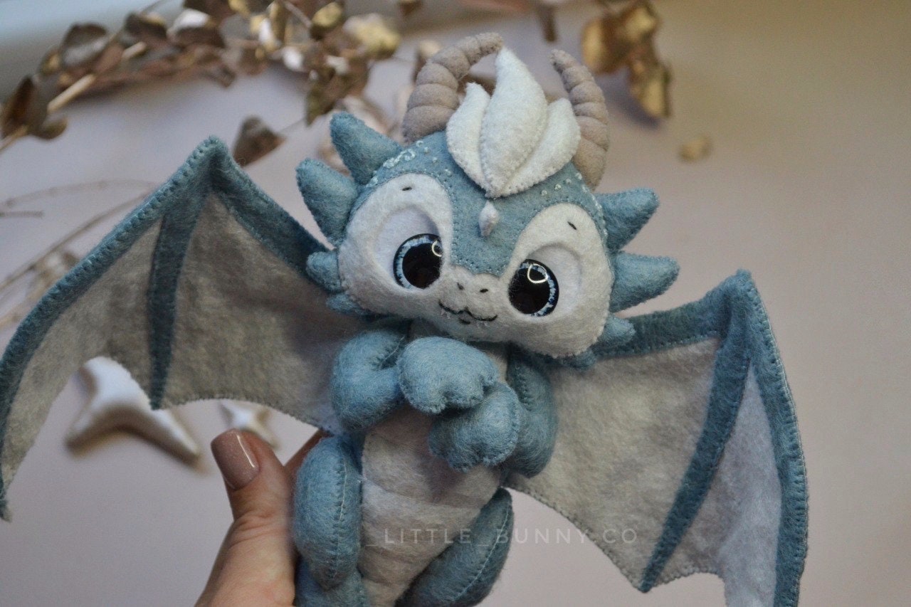 Felt Dragon PDF Pattern, Dragon Pattern , Felt Pattern PDF , Felt Toy ...