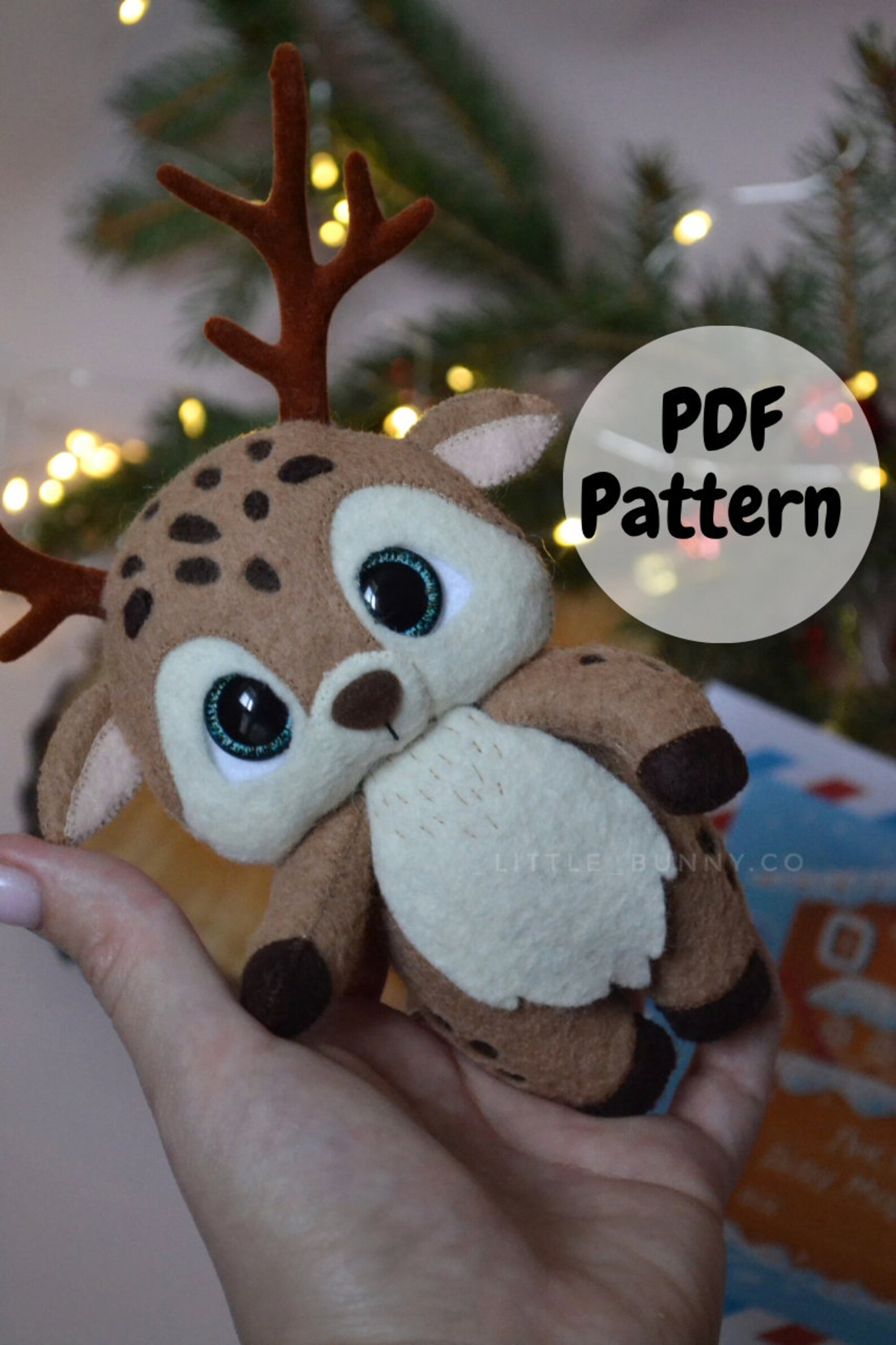 Deer Sewing Pattern, Deer PDF Pattern, Felt Pattern PDF, Forest Animal Pattern, Felt Toy Pattern ...
