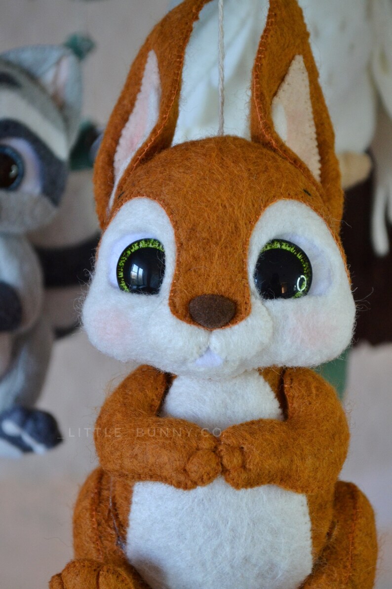 Squirrel Sewing Pattern, Squirrel PDF Pattern, Felt Pattern PDF, Forest ...