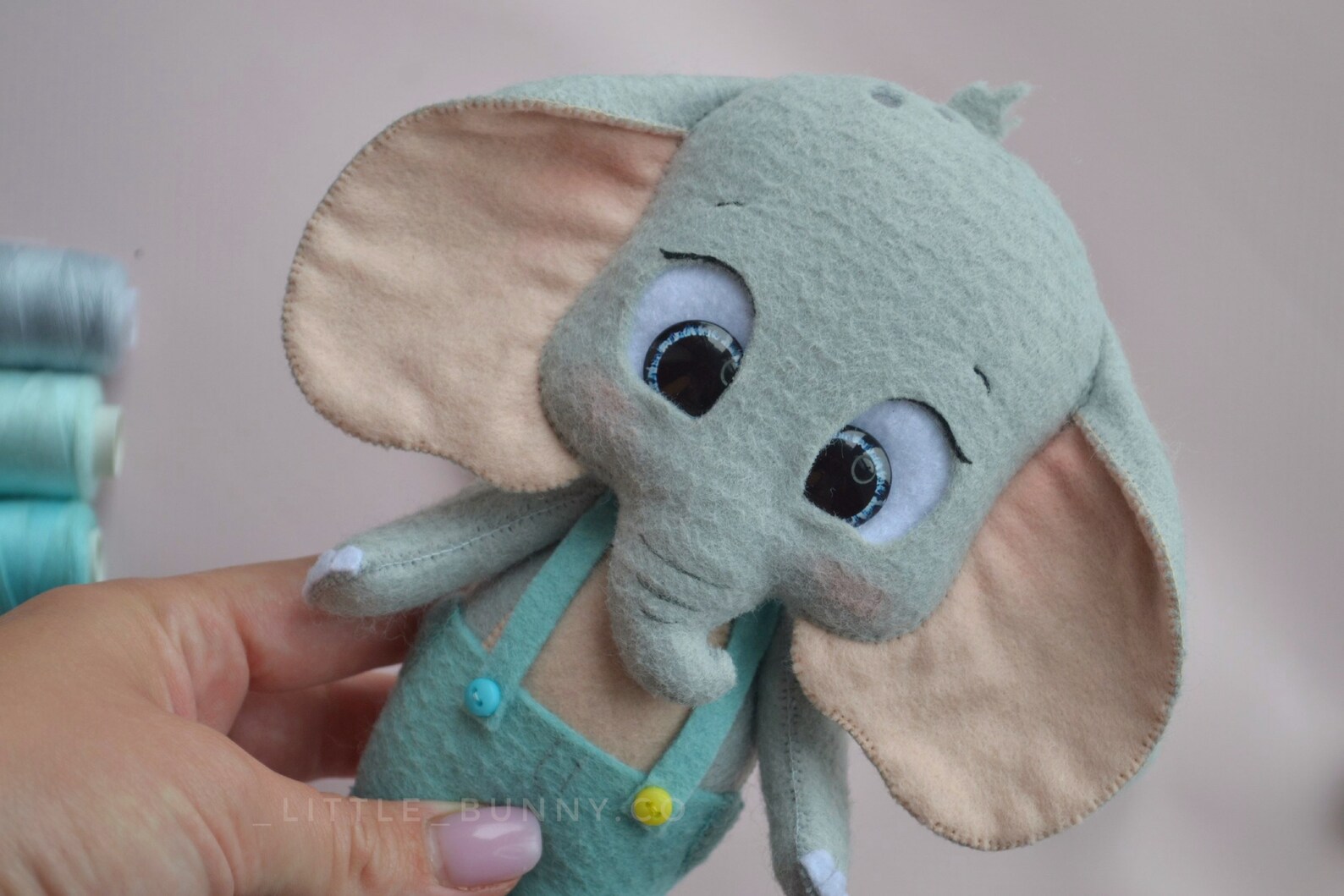Felt Elephant PDF Pattern, Elephant Pattern ,felt Pattern PDF , Felt ...