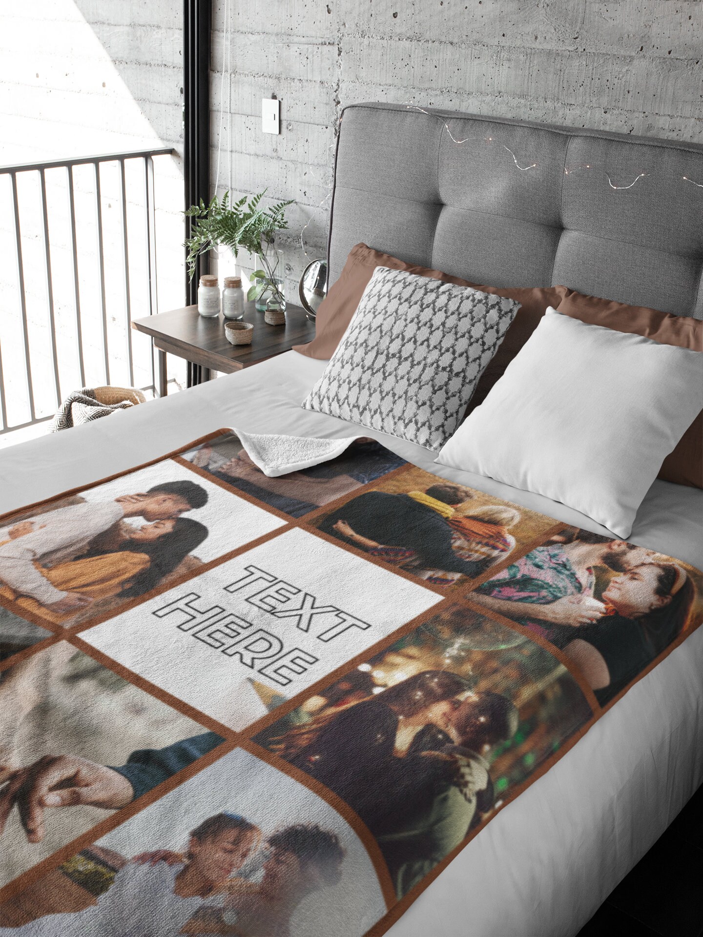 Custom Blanket With Text,picture Collage Blankets, Customizable Photo ...