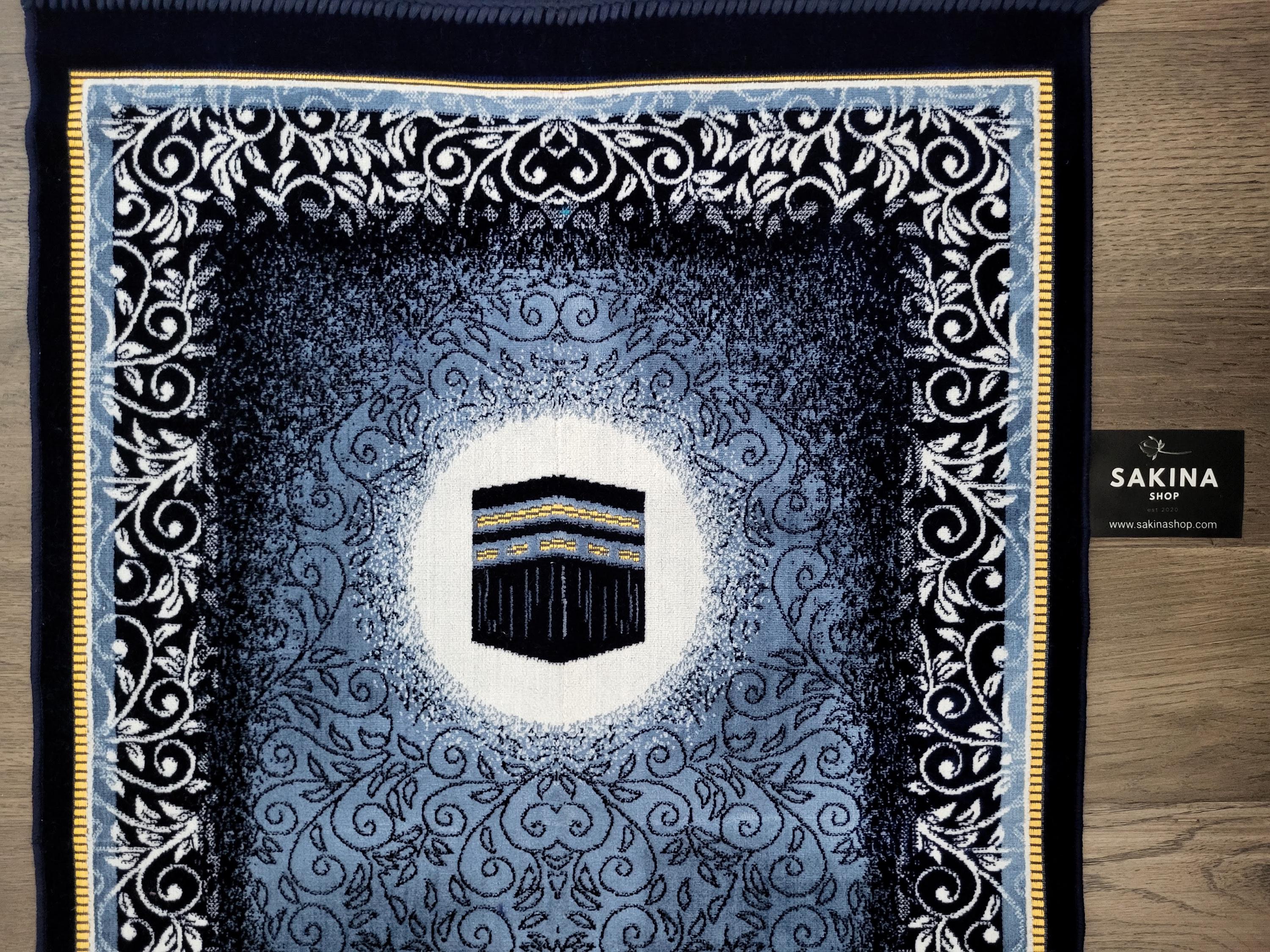 Turkish Qabba Plush Islamic Prayer Rug Janamaz Sajadah Muslim Blue - Etsy