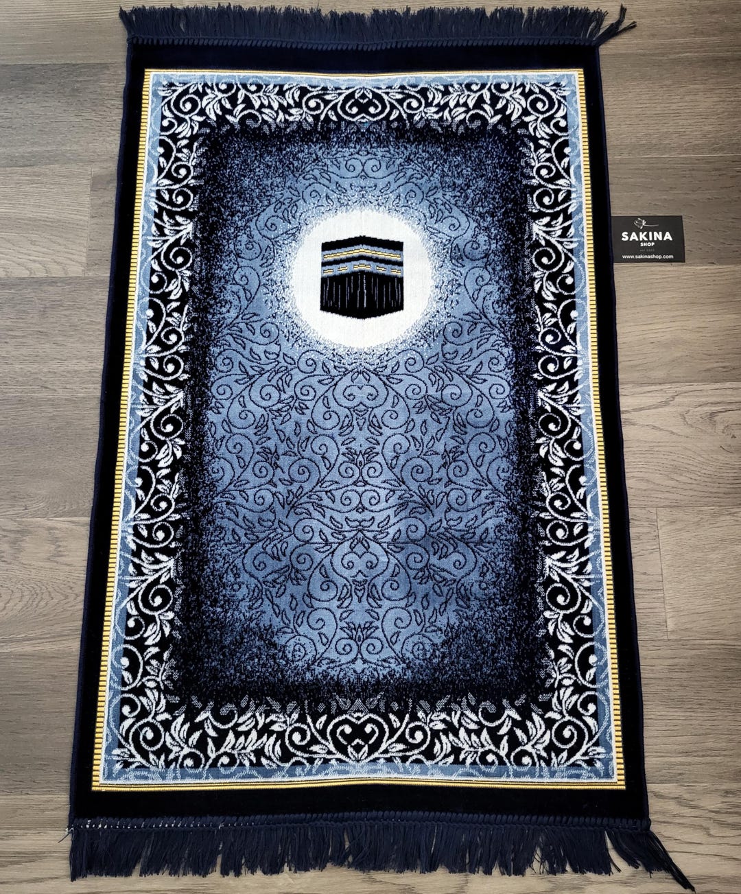Turkish Qabba Plush Islamic Prayer Rug Janamaz Sajadah Muslim Blue - Etsy
