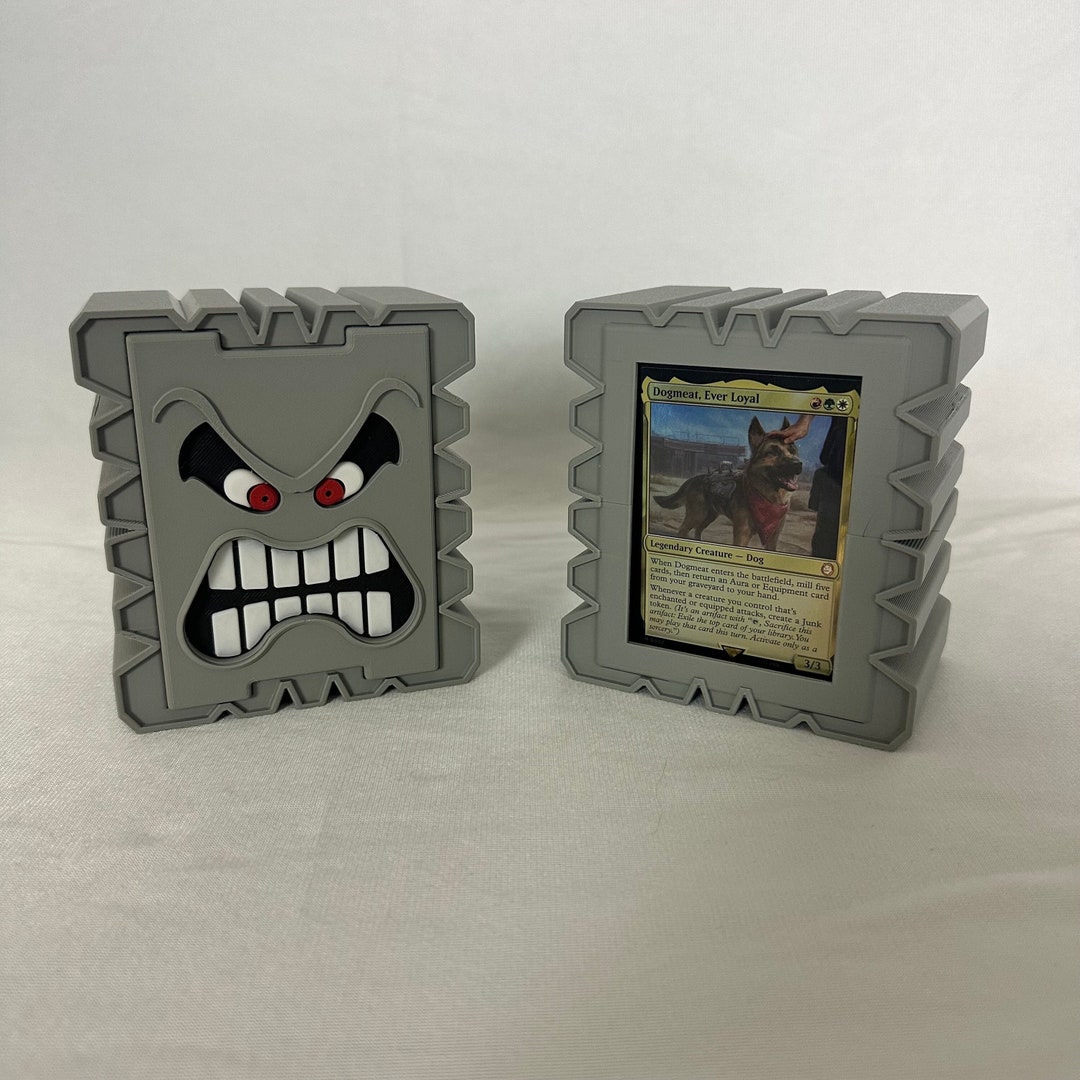 Twomp Deck Box for MTG Commander, Mario Inspired Storage Case, Magic ...
