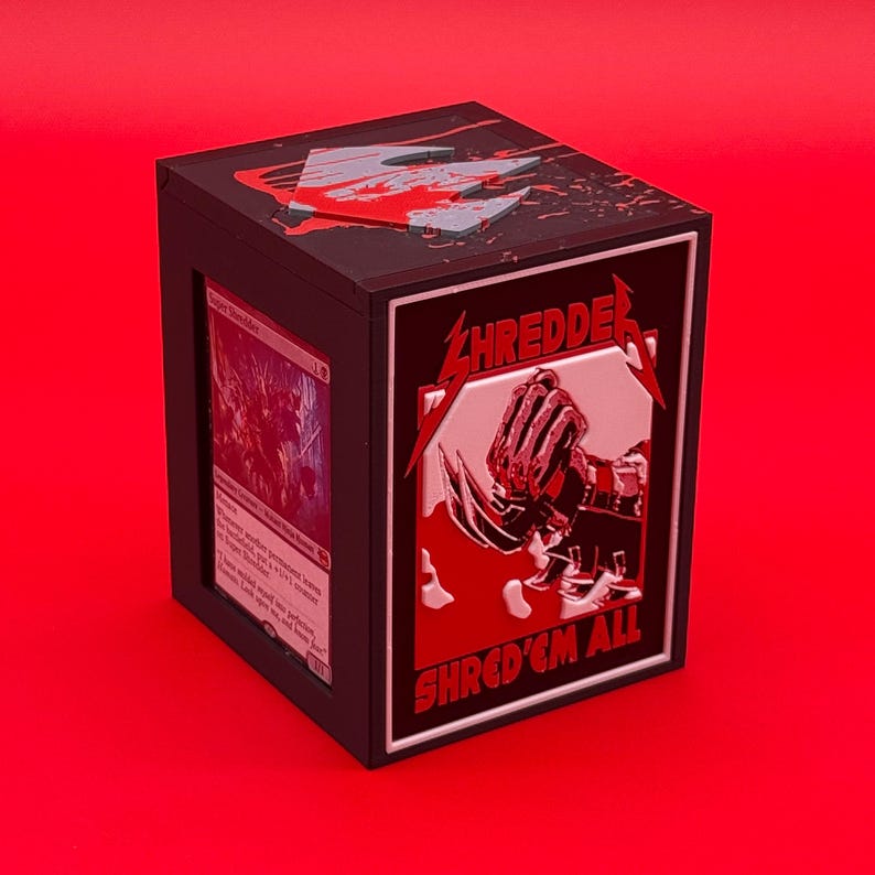 TMNT Shredder MTG Commander Deck Box, Double-sleeved Cards, Durable ...