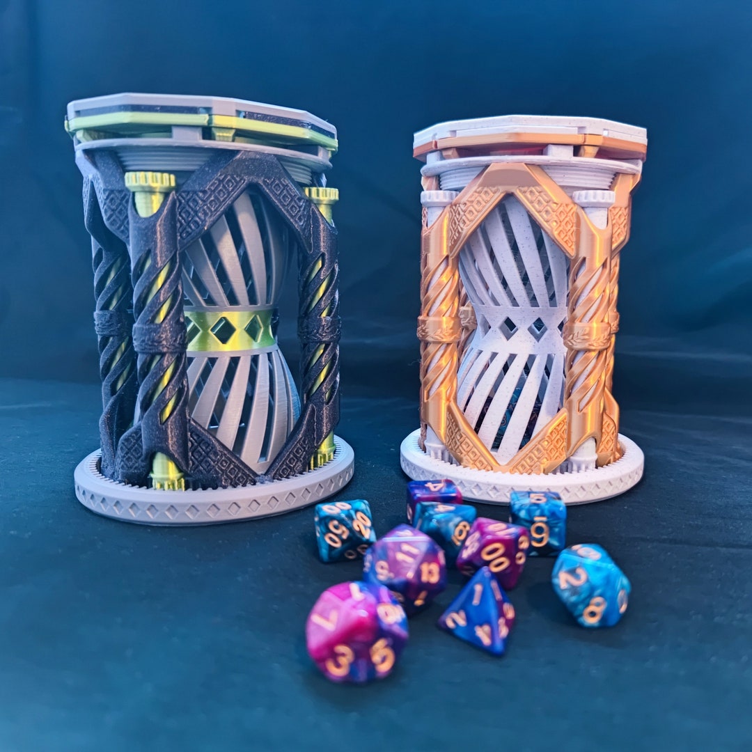Rotating Hourglass Dice Box, Dnd Dice Vault Organizer - Etsy