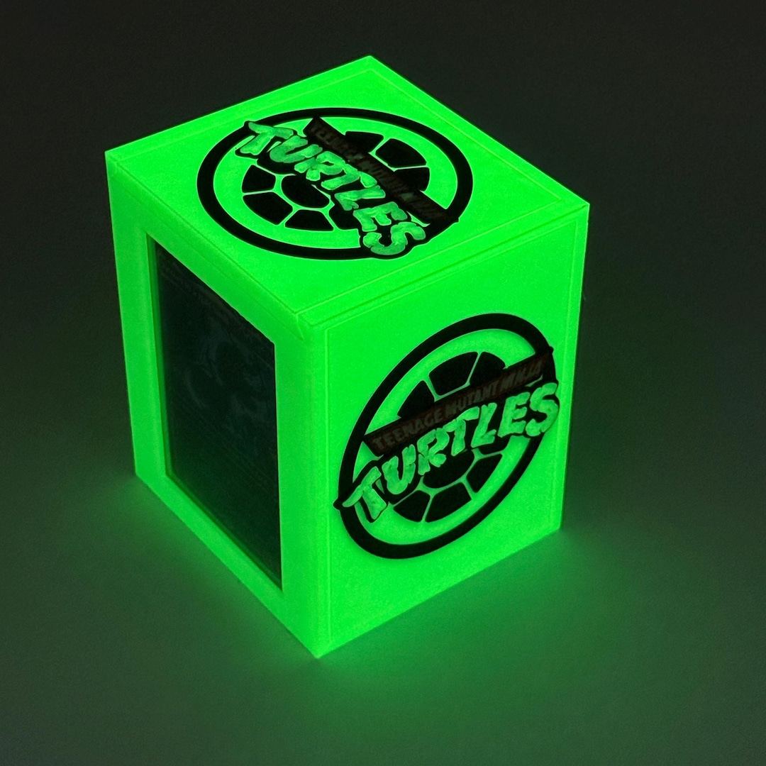 TMNT Glow in Dark MTG Commander Deck Box, Double Sleeved Cards, Sturdy ...