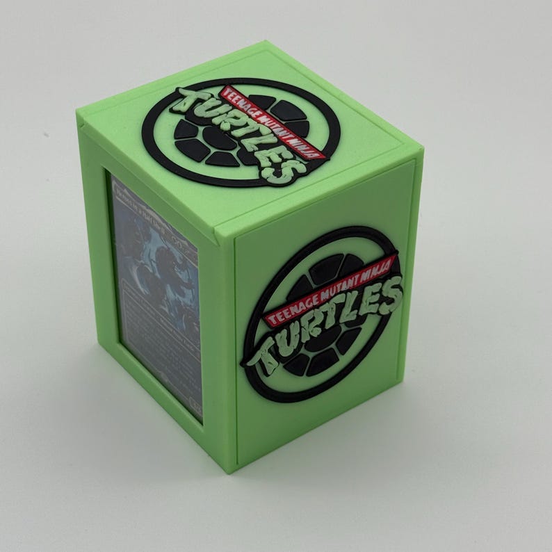 TMNT Glow in Dark MTG Commander Deck Box, Double Sleeved Cards, Sturdy ...