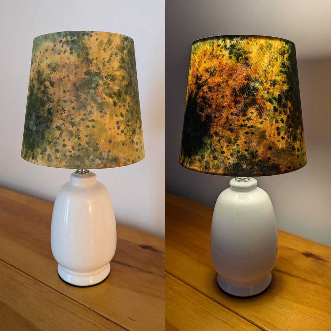 Hand Painted Lamp Shade, Lamp Shade, Lampshade, Abstract Home Decor ...