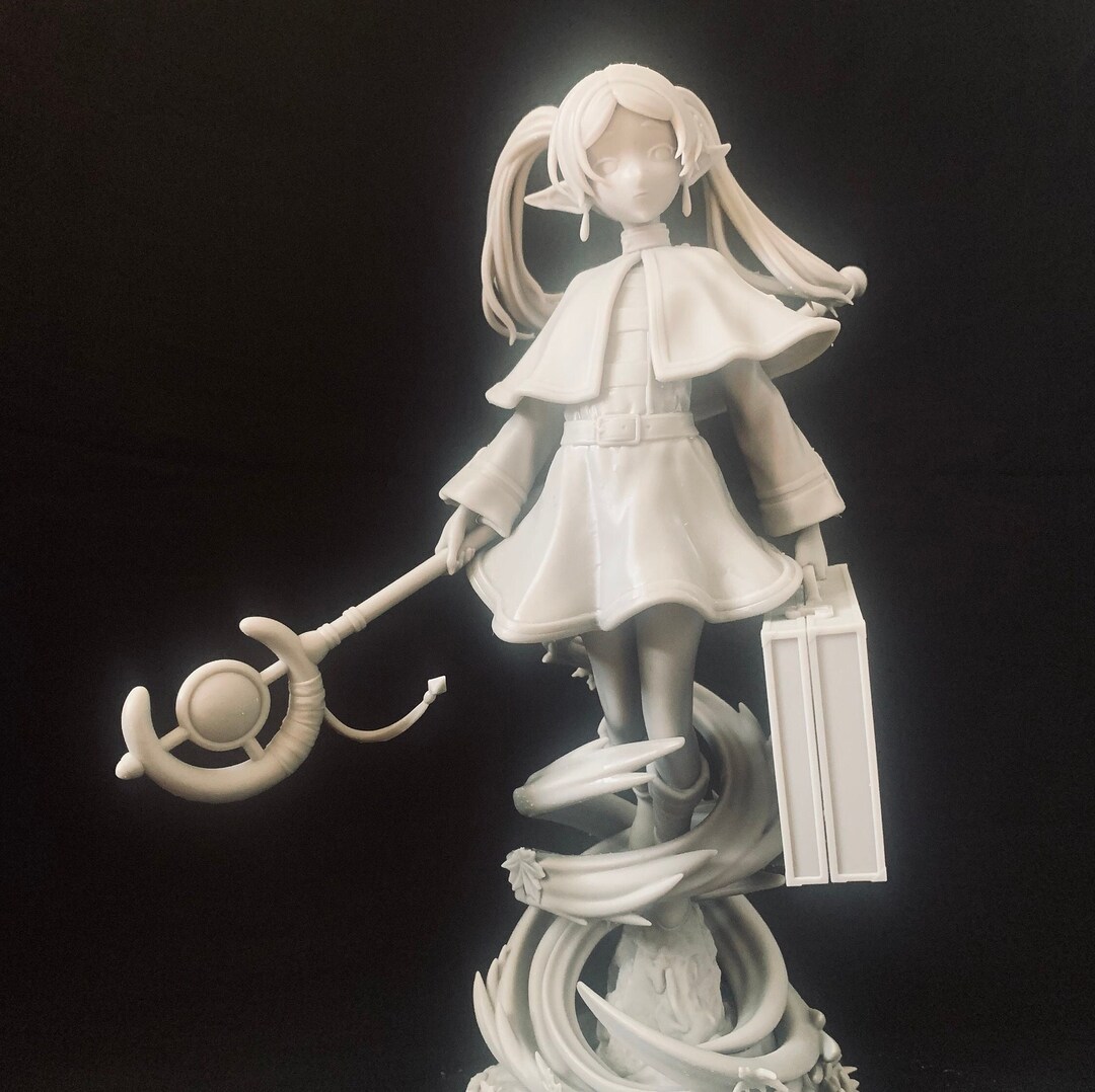 Anime Elf Statue - Resin 3D Printed Diorama - Etsy