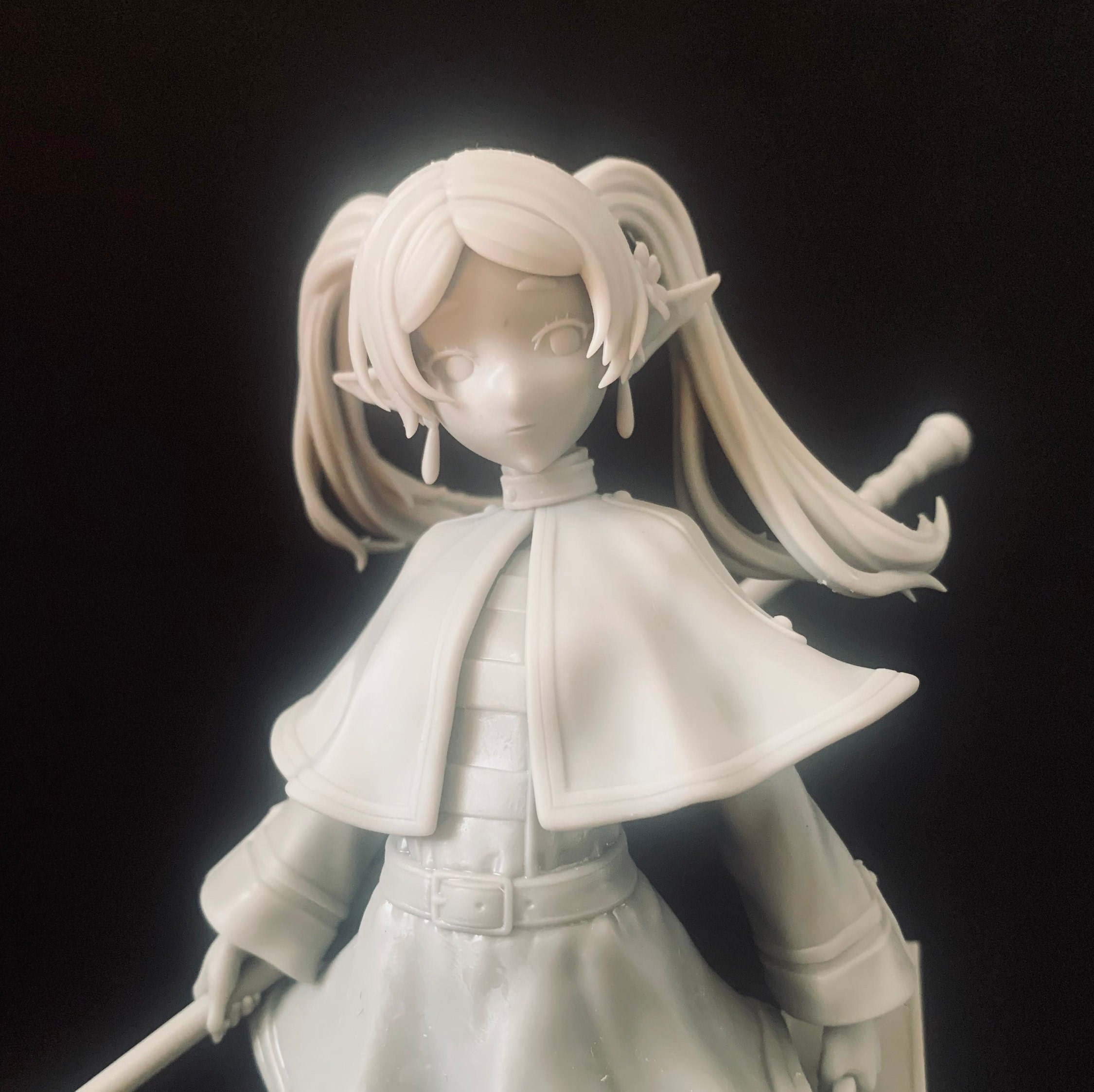 Anime Elf Statue - Resin 3D Printed Diorama - Etsy