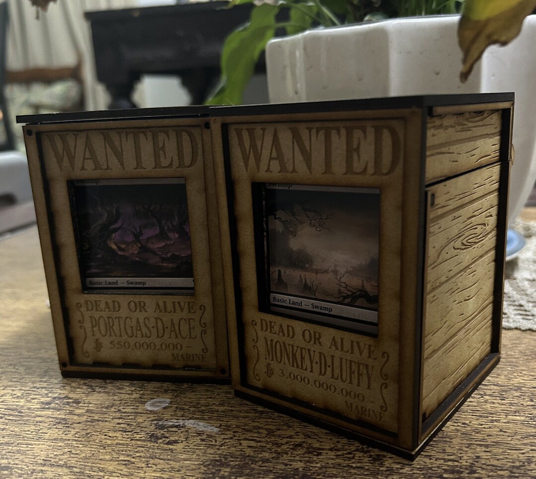 One Piece Deck Card Storage Display Box Digital Files Only , 3mm TCG ...