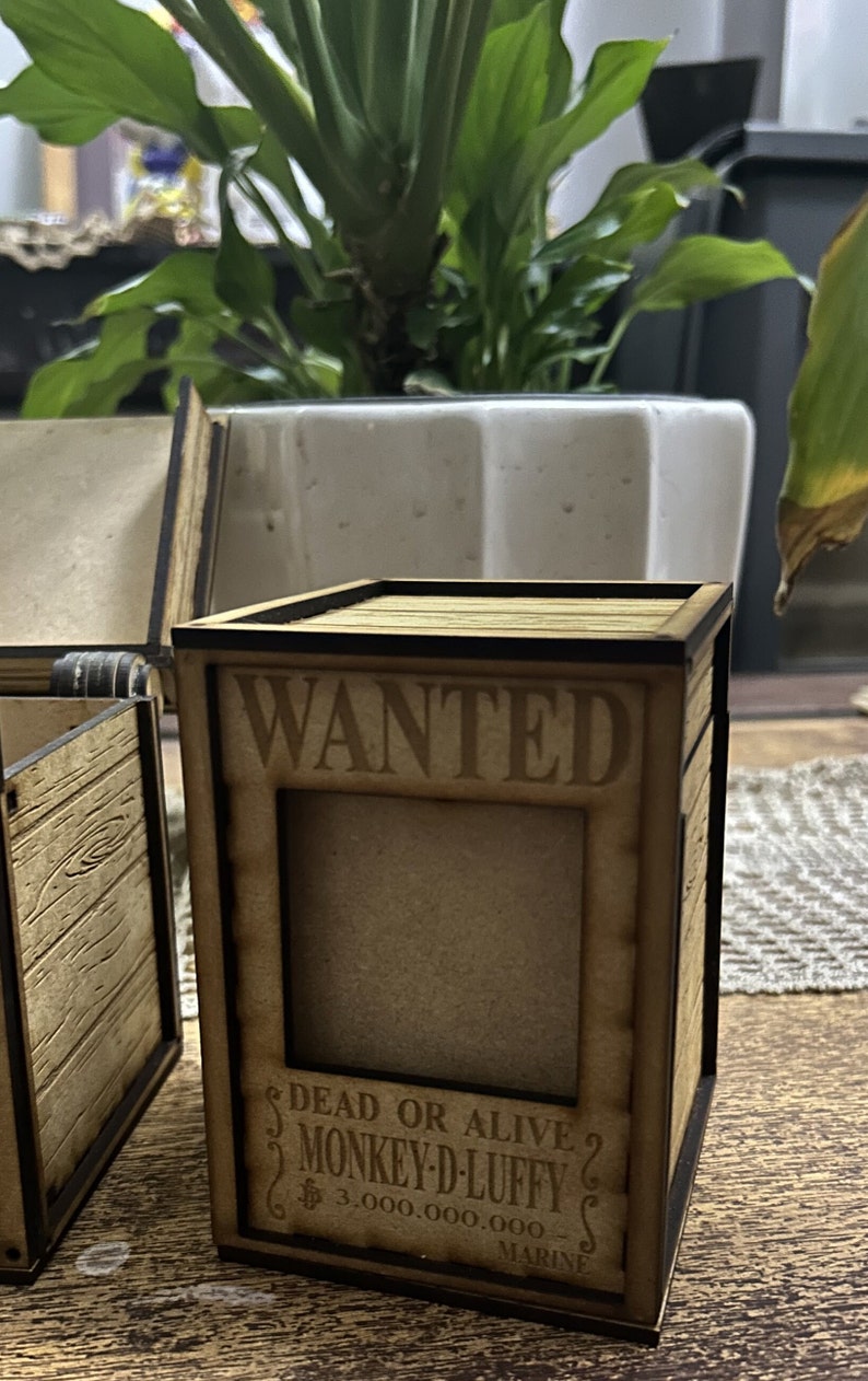 One Piece Deck Card Storage Display Box Digital Files Only , 3mm TCG ...