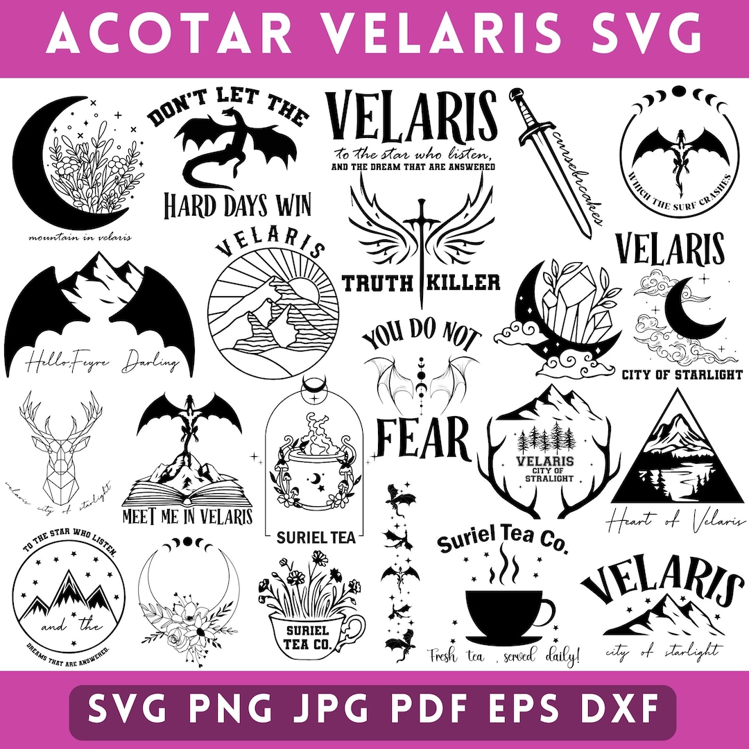 Acotar Velaris Svg Png Bundle - Velaris City of Starlight Acotar ...