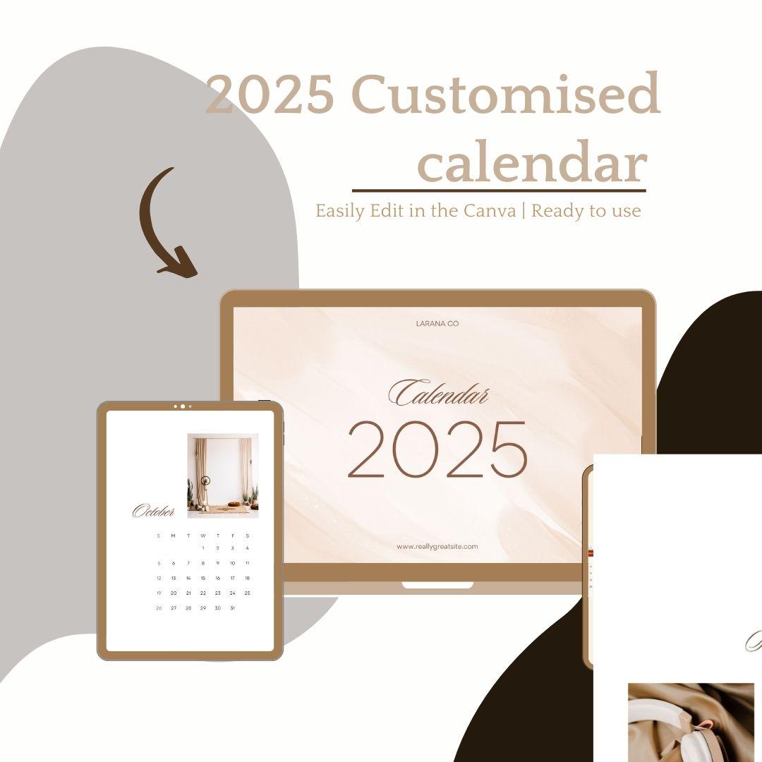 2025 Calendar Templates | Editable, Printable Yearly & Monthly Designs ...