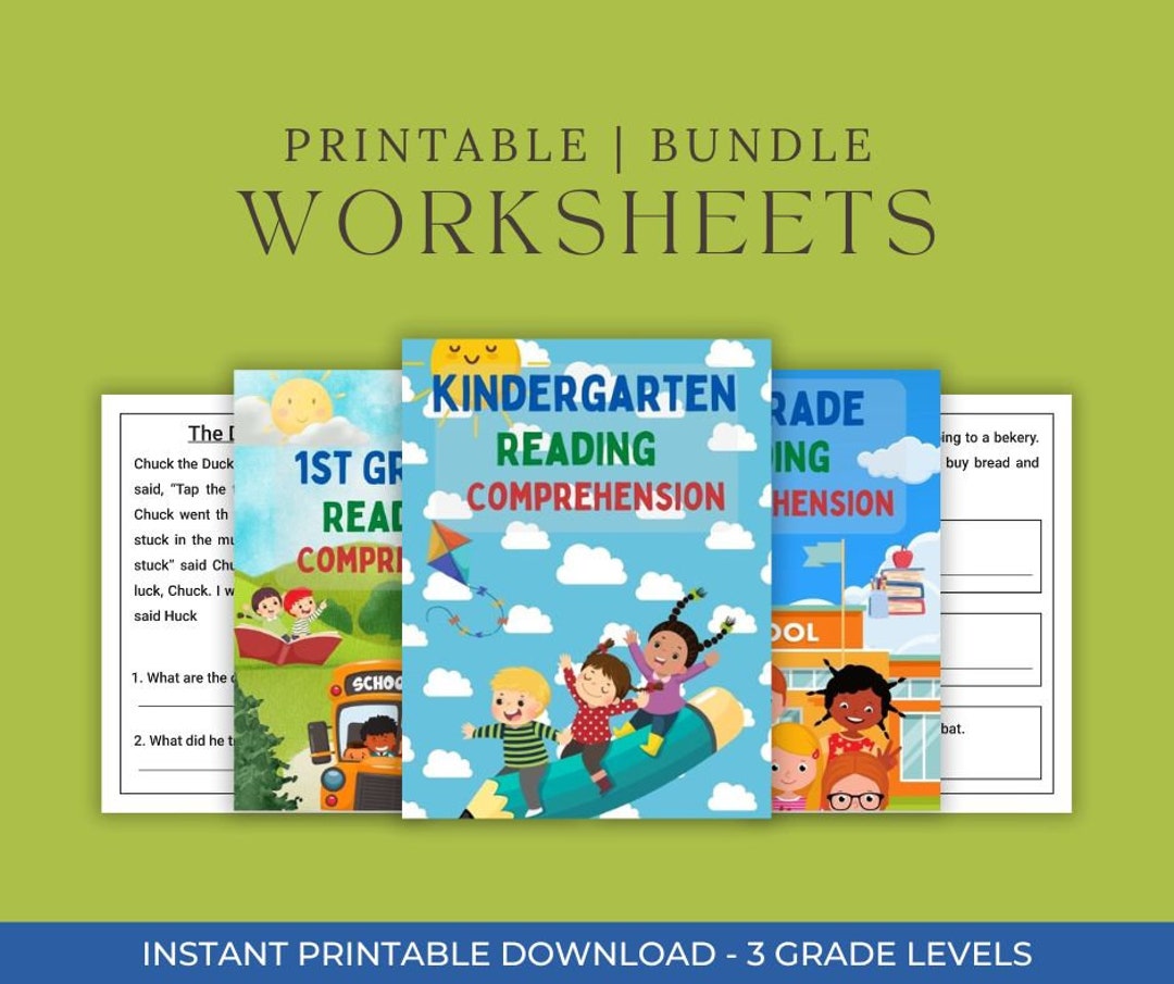Reading Comprehension Bundle30 Pages of Engaging Worksheets for ...