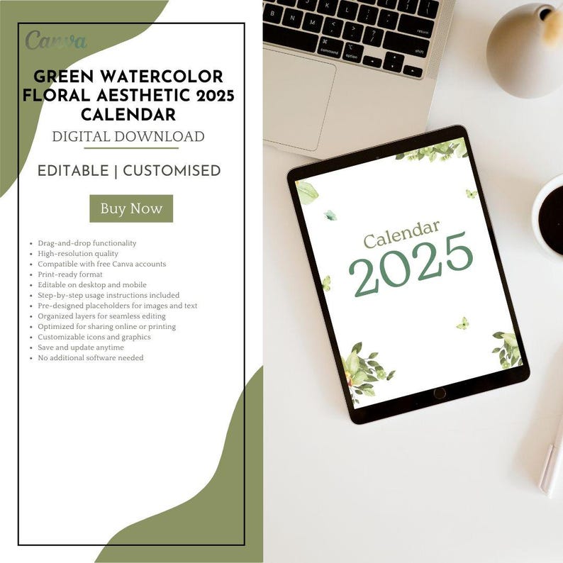 Plantillas de calendario editables 2025 / Diseños imprimibles en Canva ...