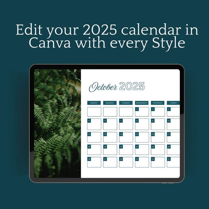Plantillas de calendario 2025 editables - Totalmente editables gratis ...