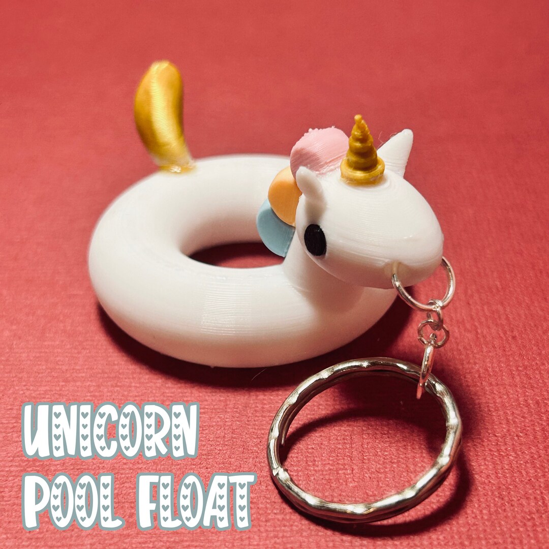 3D Model Stl Unicorn Pool Float File Design Pop Culture Cute Pastel ...