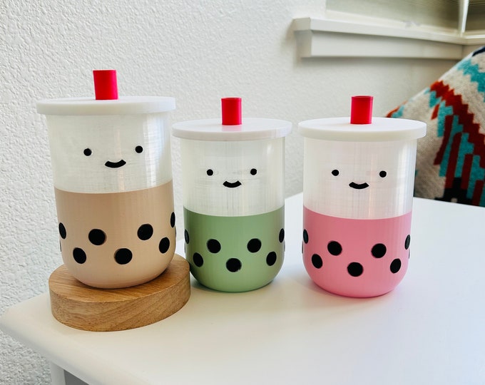 Boba Bubble Pearl Tea Lamp 3D Print Cute Gift Decor Indoor Bed Side ...