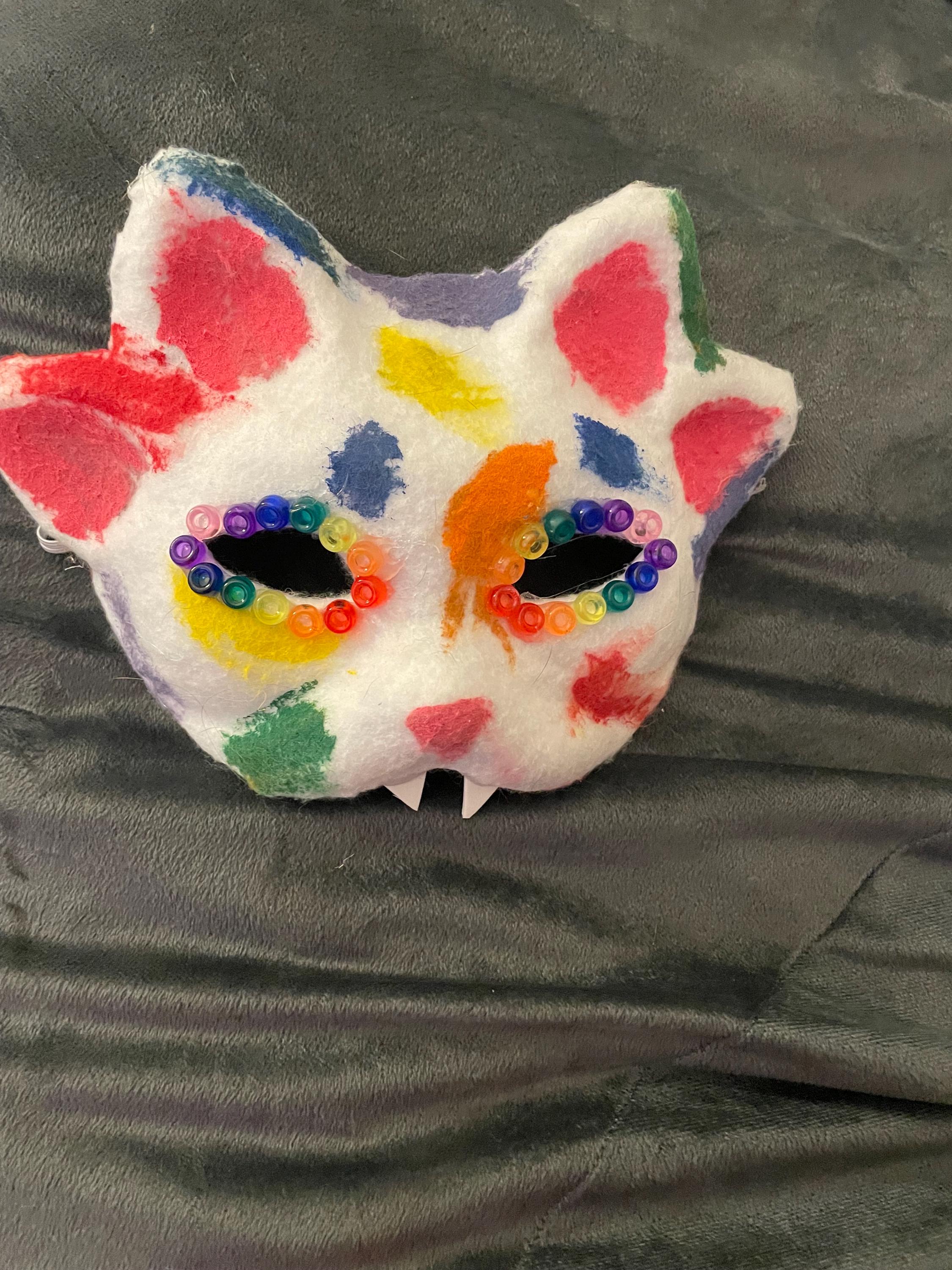 Four Eared Rainbow Cat Mask - Etsy