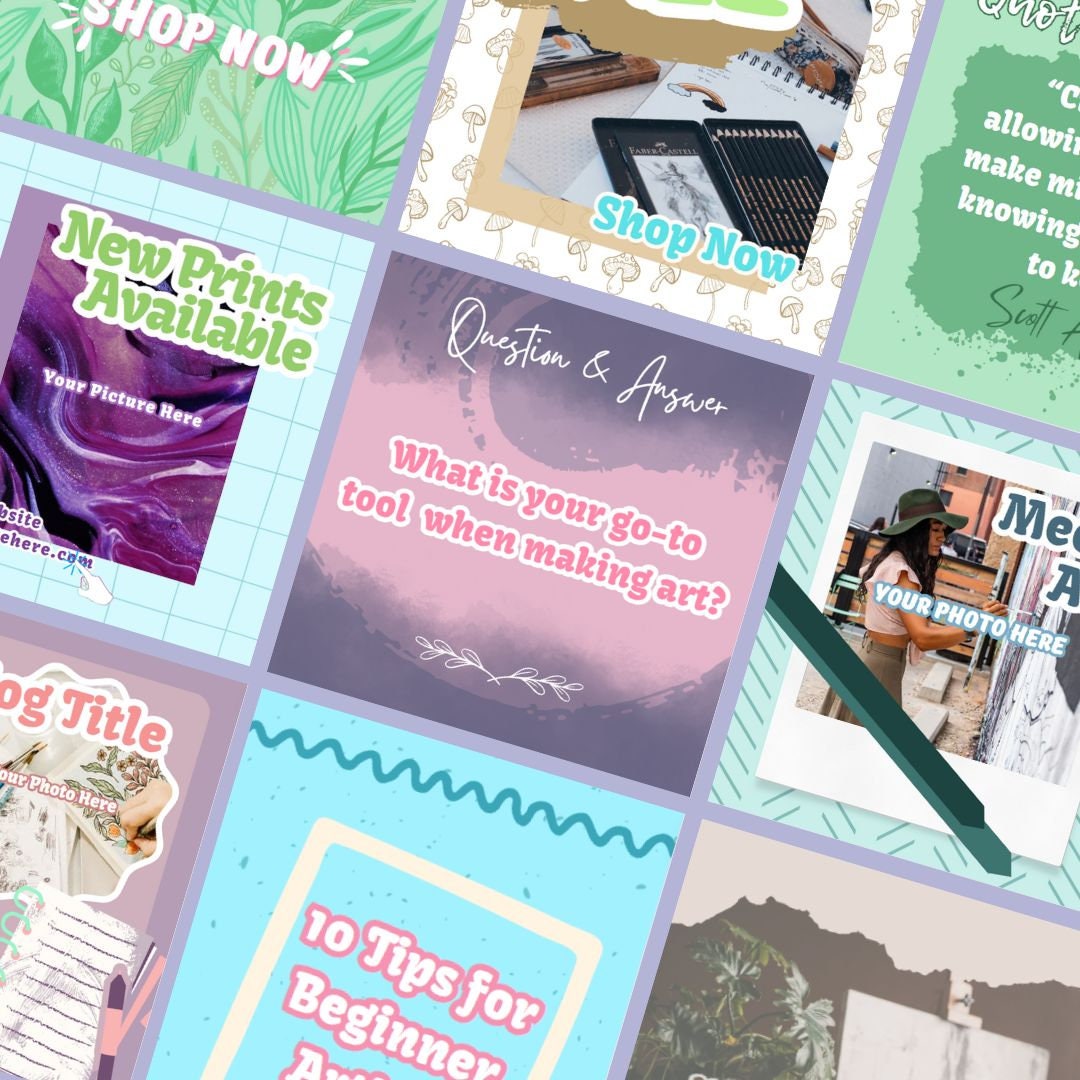 Paper Craft Instagram Template Instagram Template Bundle Social Media ...