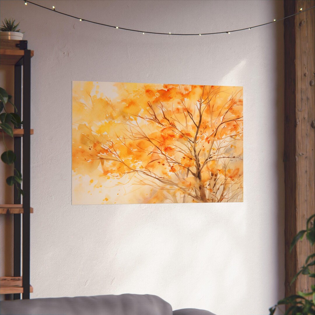 Maple Tree Art Print, Abstract Leaves Print, Modern Wall Art, Abstract ...