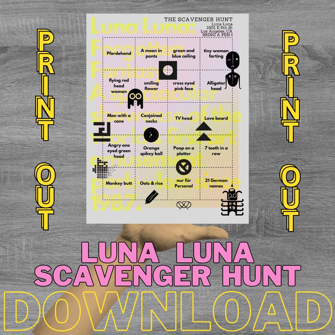 Luna Luna (forgotten Fantasy) Scavenger Hunt - Etsy