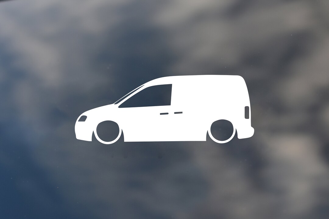 2 X VW Caddy Vinyl Lowered Modified Car Window Sticker Transfer Decal ...