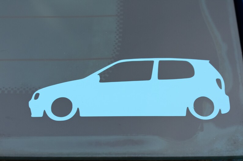 2 X VW Polo 6n2 Vinyl Lowered Modified Car Window Sticker Transfer ...