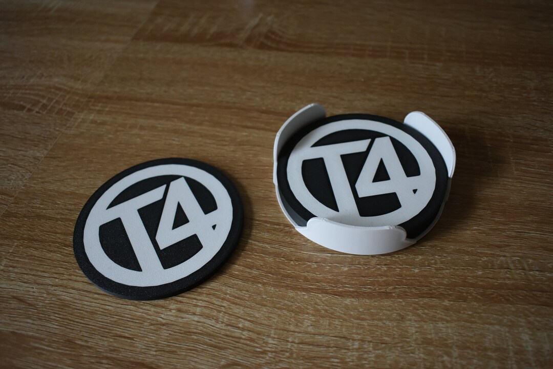 VW T4 Logo Style Coaster and Holder Stand for Van Home Bar VW ...